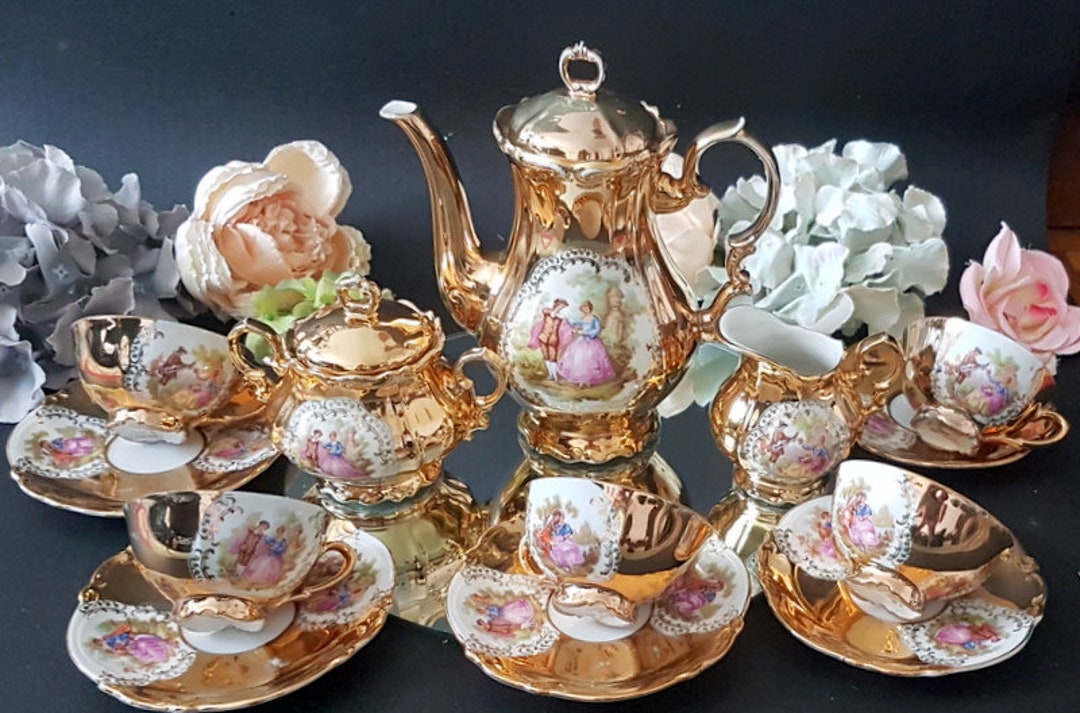 Victorian Style Tea Set 15 Piece - Etsy