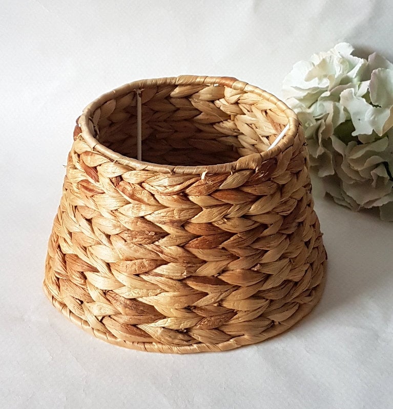 Vintage Wicker Lamp Shade Wicker Lampshade - Etsy