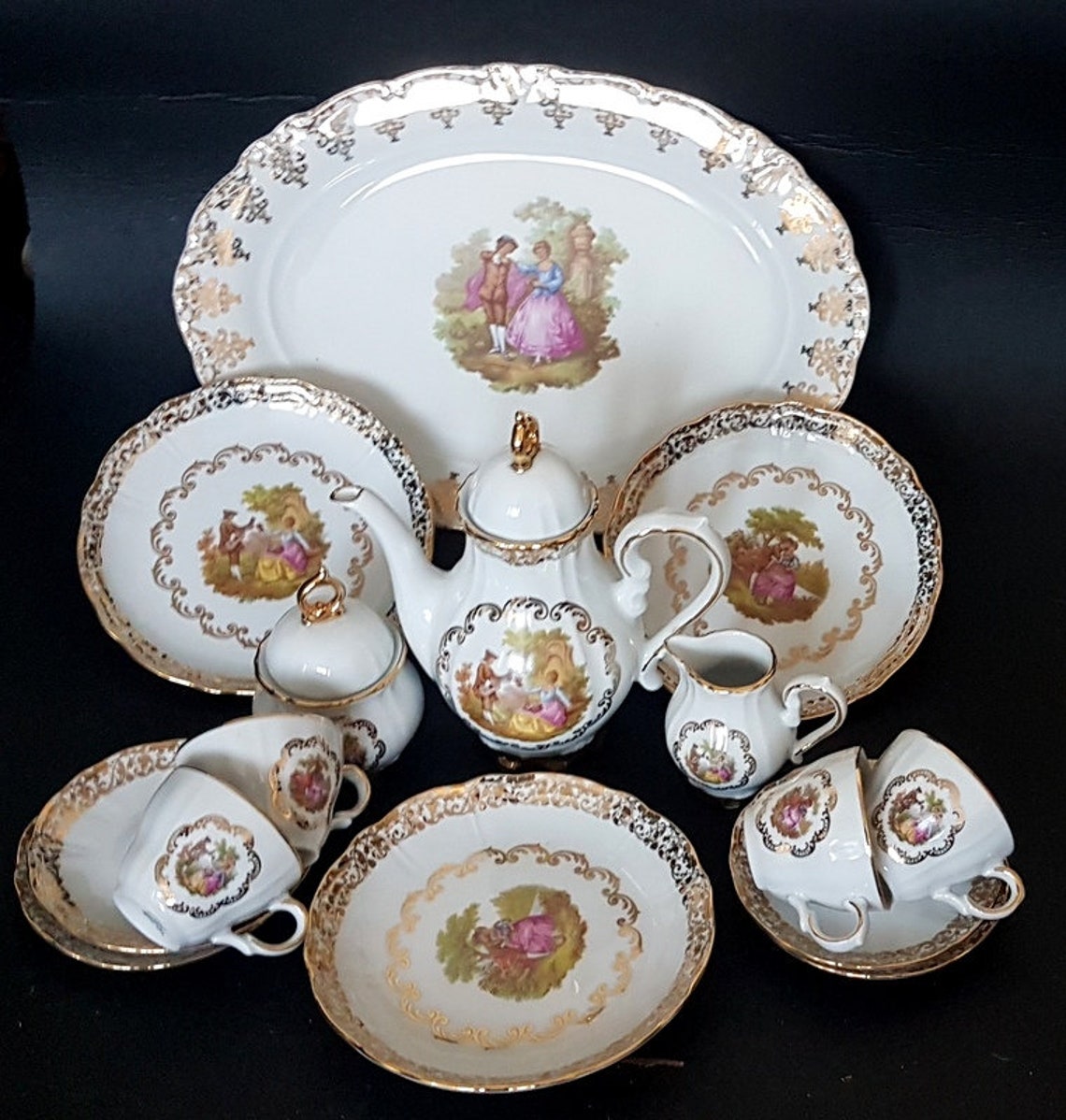 Bavaria Gold 24 K Tea Set 17 Pieces - Etsy