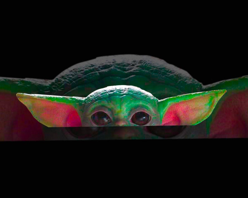 Grogu Peeking Car Sticker - Etsy