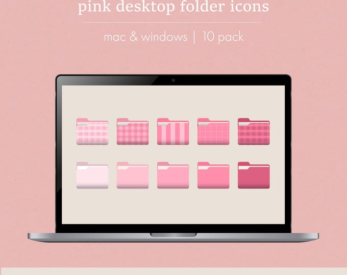 Pink Desktop Folder Icons: Minimal Mac & Windows (digital Download) - Etsy Canada