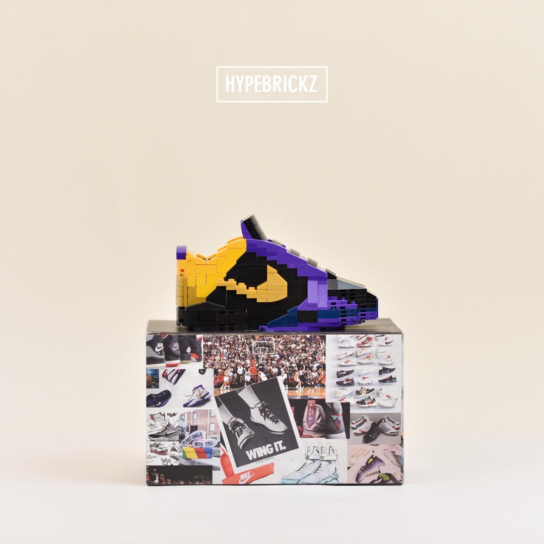 3D Printed Sneakers Interactive Building Blocks kobe Zoom 5 Lakers ...