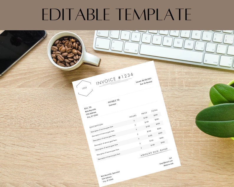 Invoice Template Digital, Quote Template Canva, Price Proposal Template ...