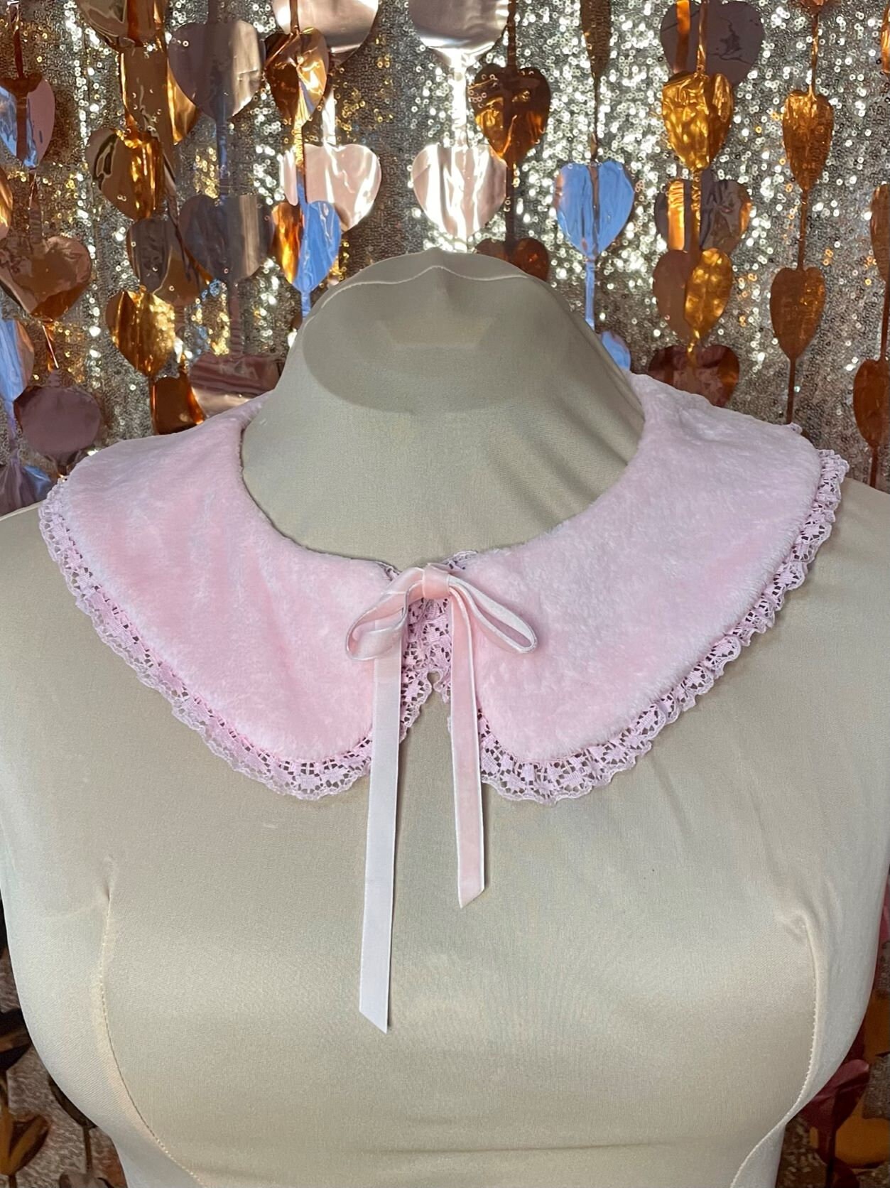 Fuzzy Pink Detachable Collar Kawaii, Pastel, Lolita, Fairykei, Popkei ...
