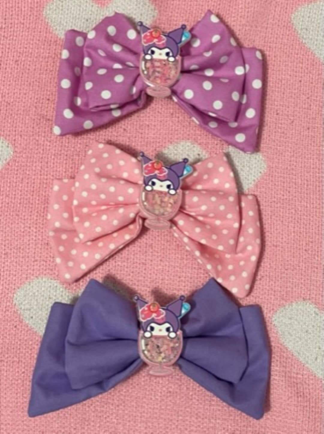 Kuromi Polka Dot Bow, Kitty, Cosplay, Kawaii, Girlcore, Cutecore, Scene, Alt Girl, Cheerleading ...