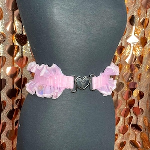 Sparkly Ruffle Belt, Heart Clasp, Elastic Belt, Yume Kawaii, Fairykei ...