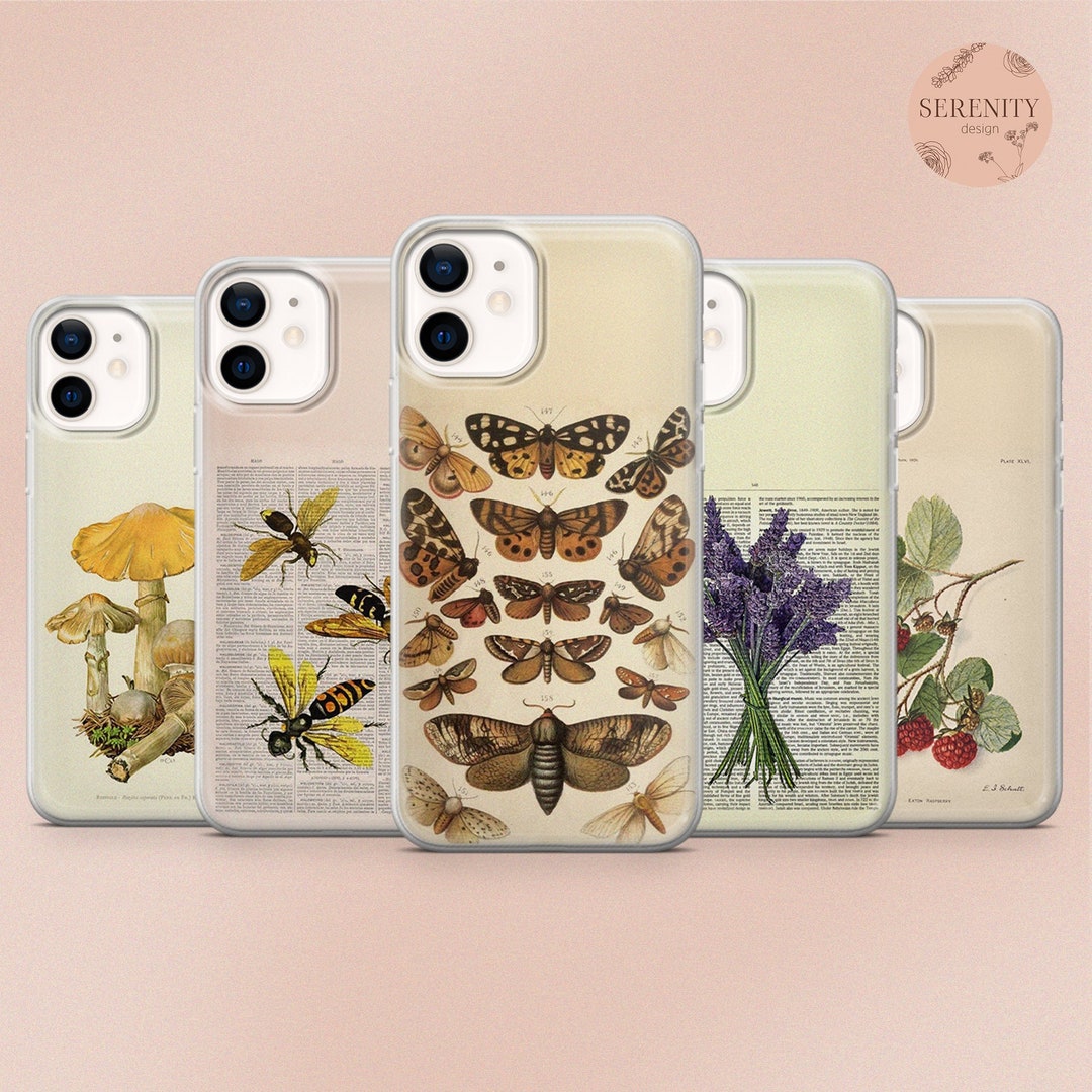 Vintage Butterfly iPhone Case, Cottage Core Phone Case, Fits for iPhone ...