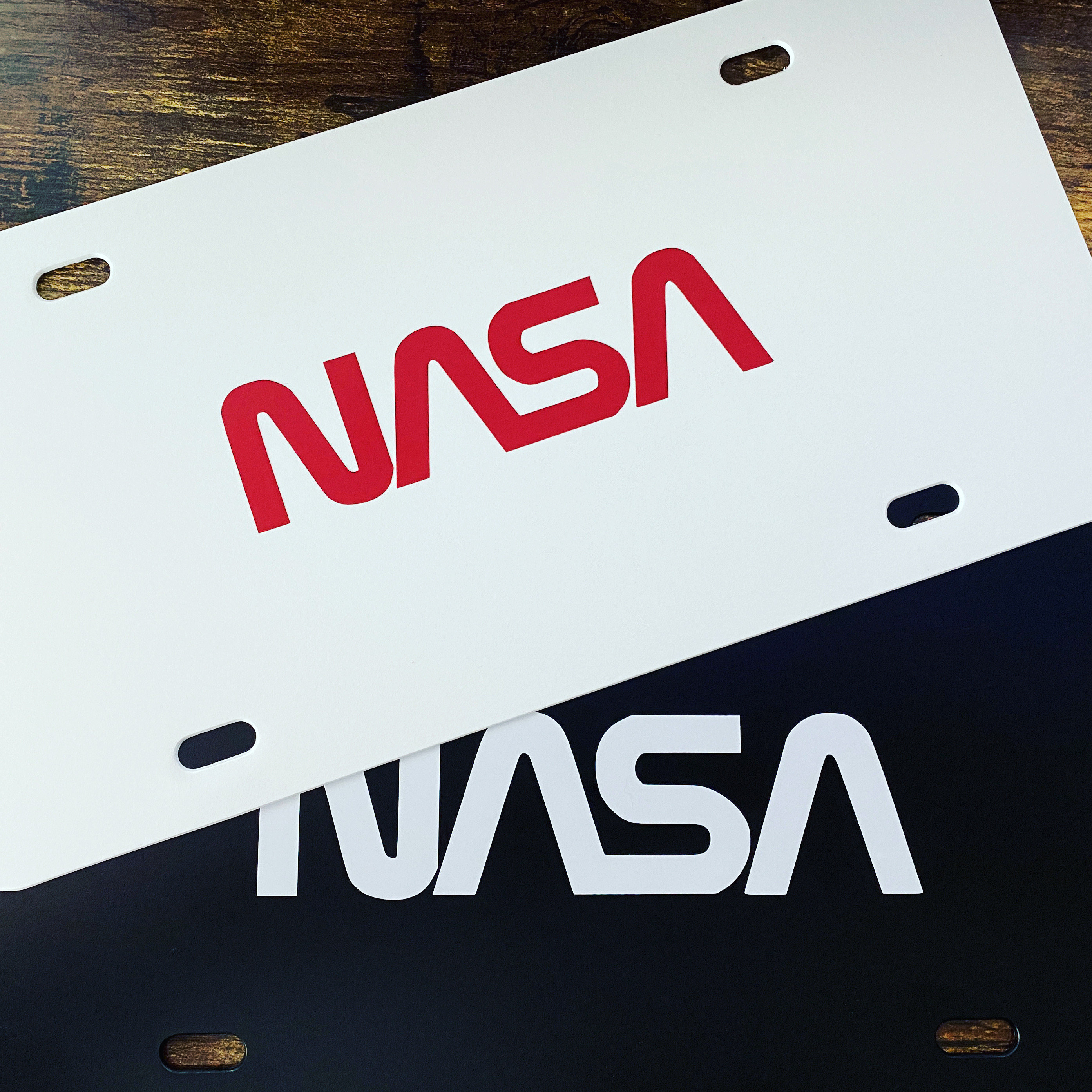 Nasa Worm License Plate