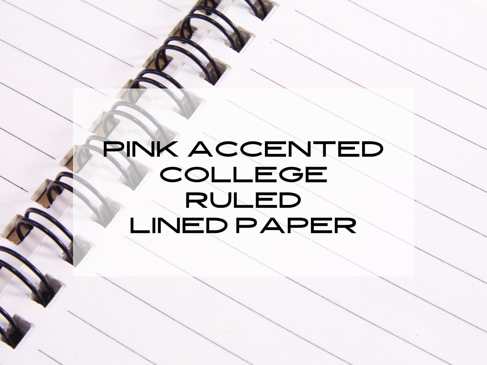 Cute College Ruled Digital Printable Lined Paper - Etsy