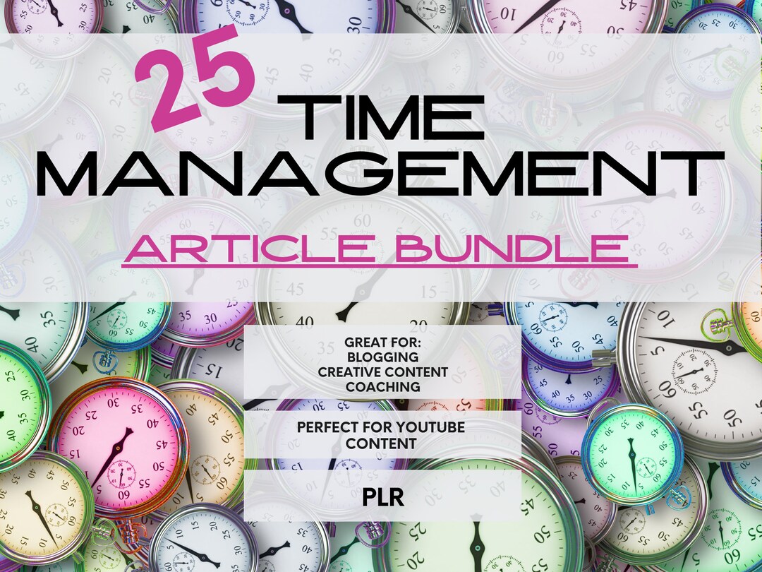 Time Management PLR Articles, Digital Download, Instant Download, Great ...