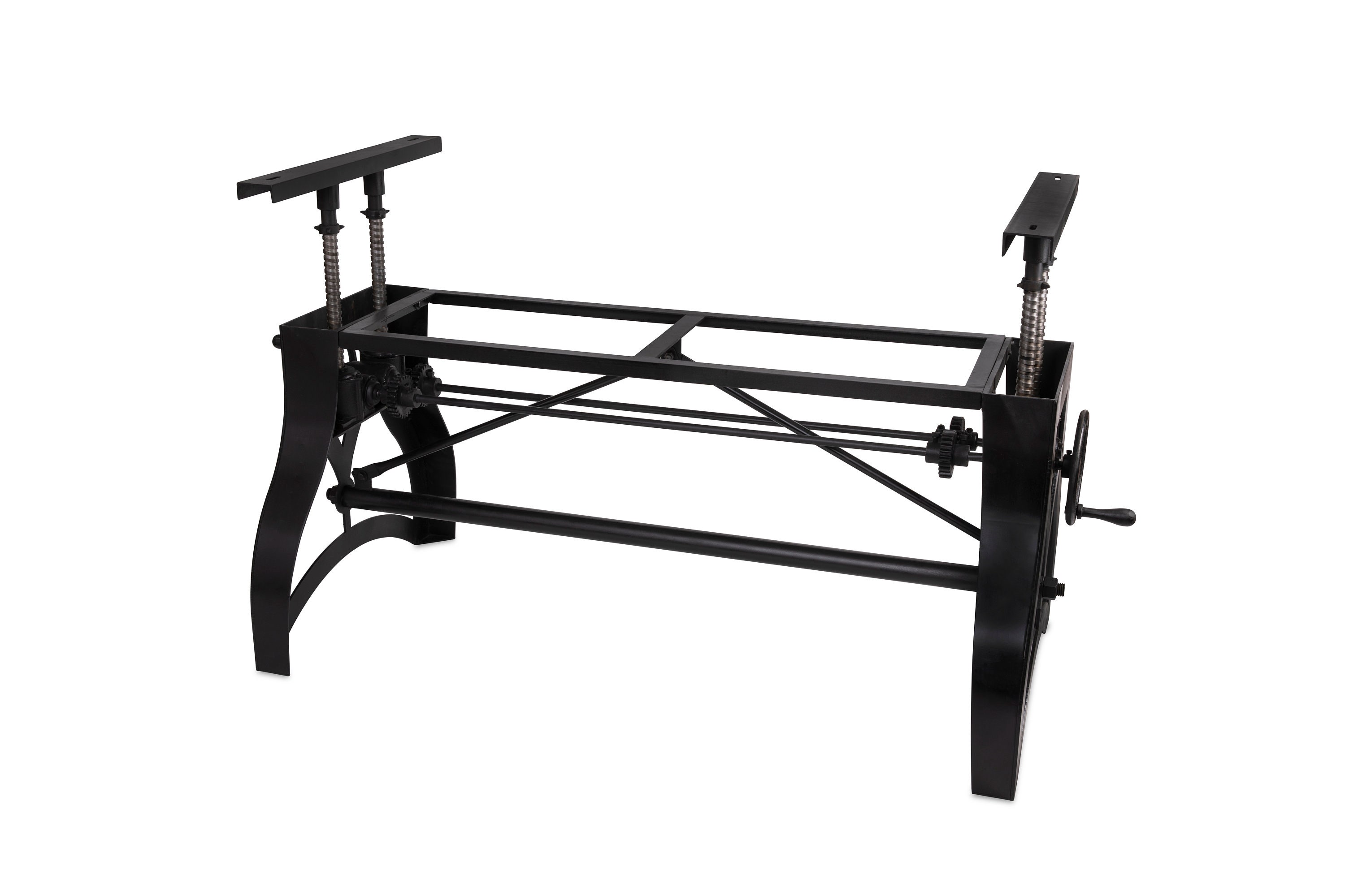 Cast Iron Crank Table Base: Adjustable Height, Industrial Desk - Etsy