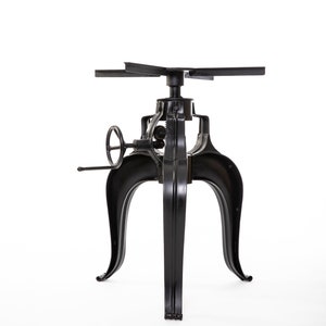 Cast Iron Coffee Table Base: Adjustable Crank, Industrial Style - Etsy