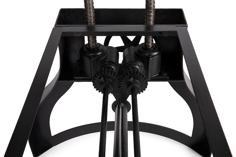 Cast Iron Crank Table Base: Adjustable Height, Industrial Desk - Etsy