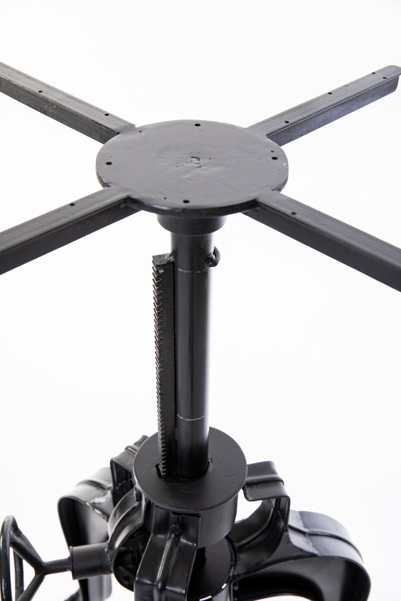 Cast Iron Coffee Table Base: Adjustable Crank, Industrial Style - Etsy