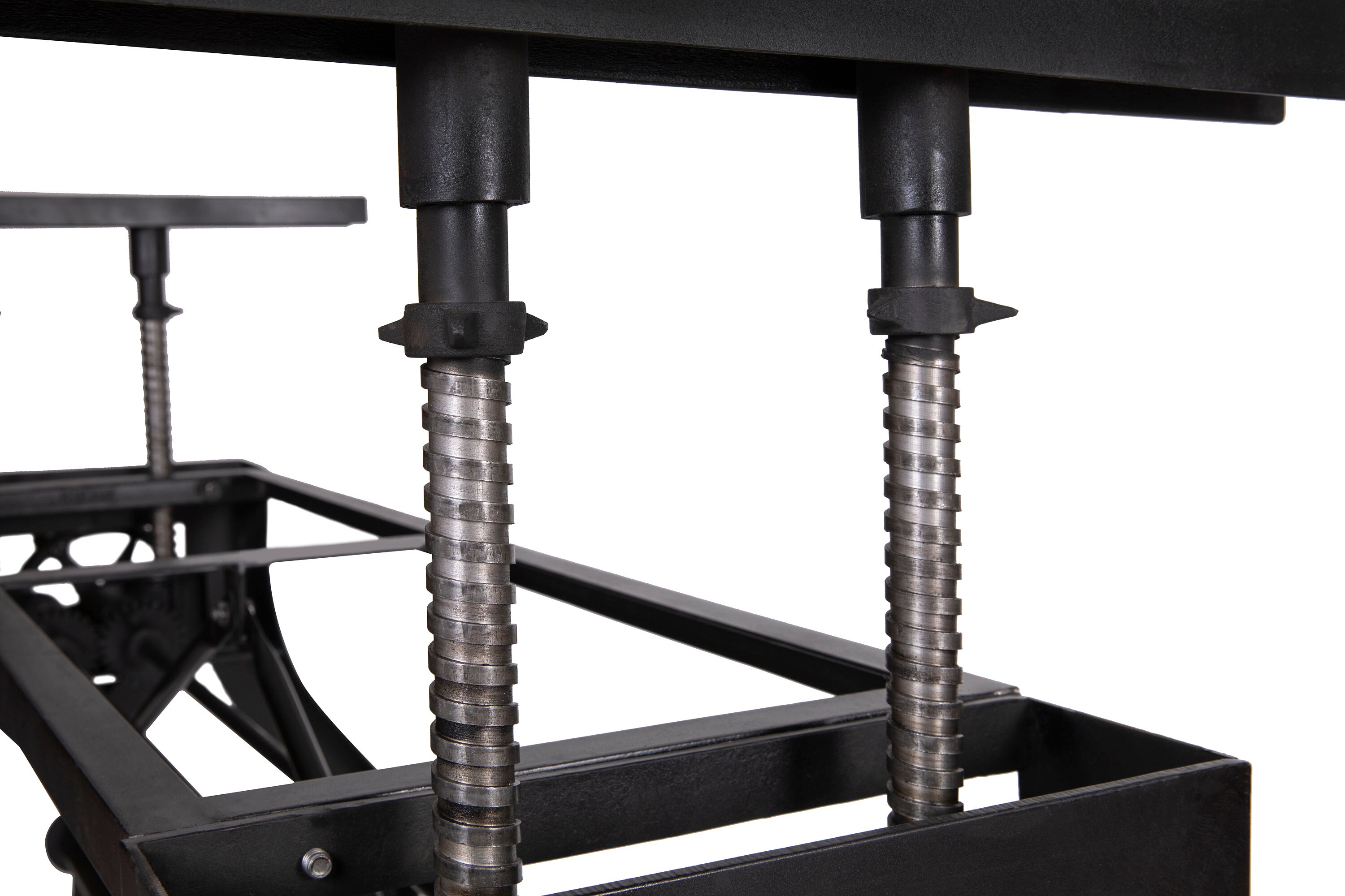 Cast Iron Crank Table Base: Adjustable Height, Industrial Desk - Etsy