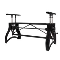 Industrial Adjustable Crank Drafting Desk - Tilt Top - Cast Iron Base ...
