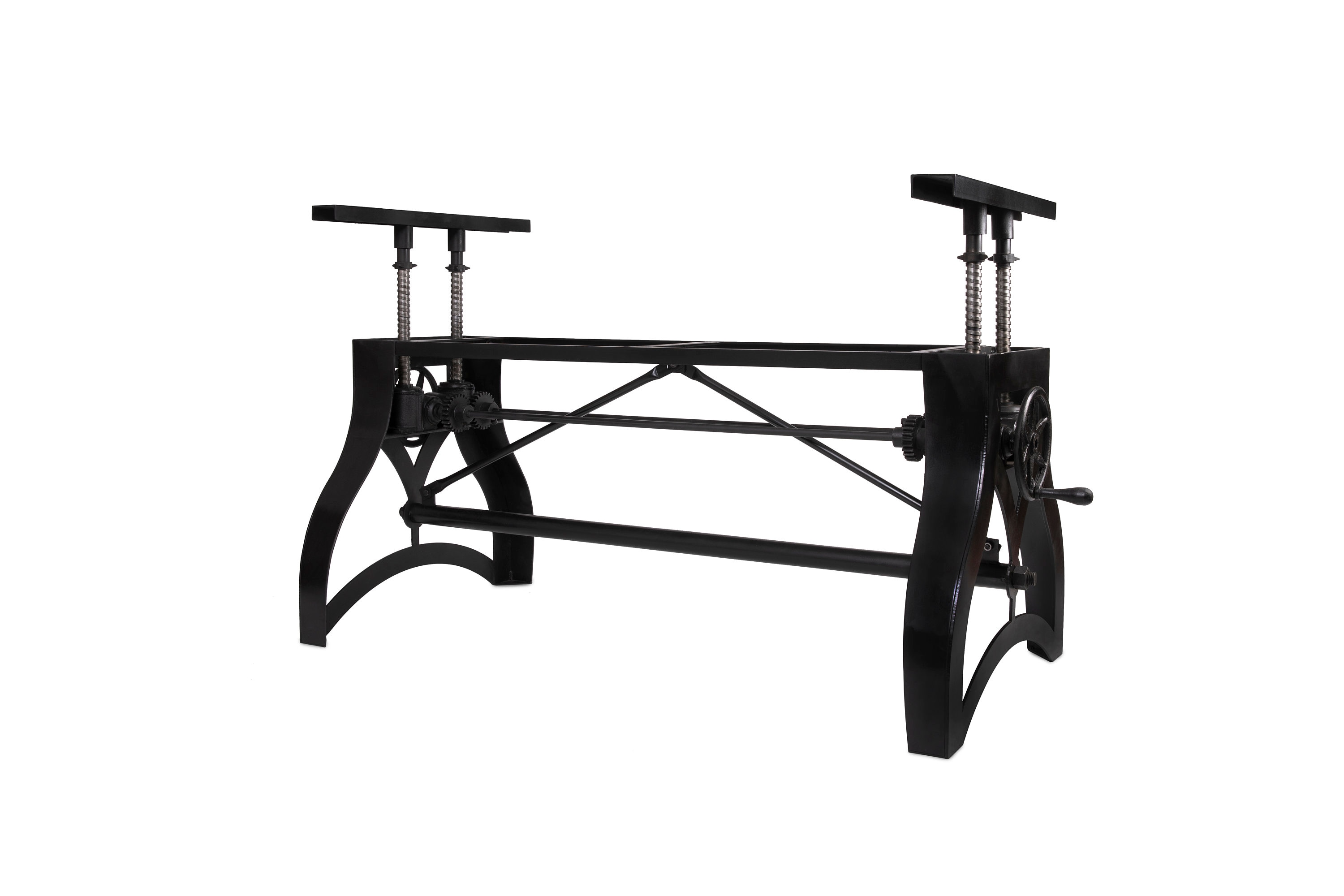 Cast Iron Crank Table Base: Adjustable Height, Industrial Desk - Etsy