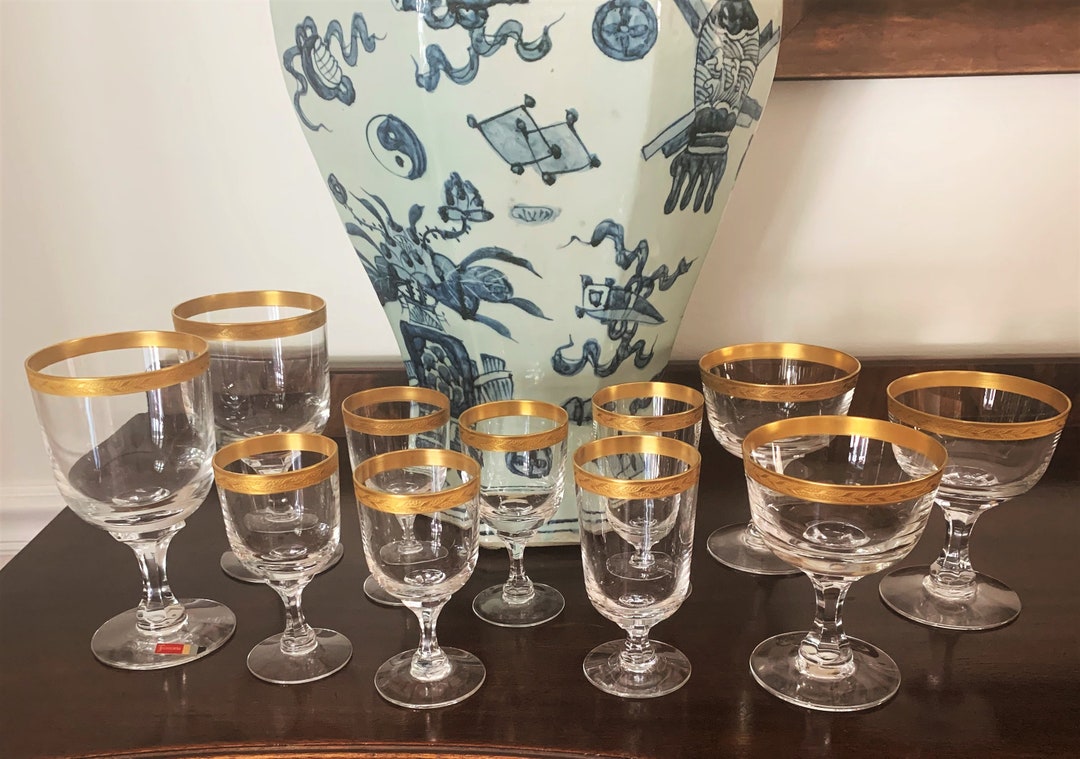 11 Pieces of Golden Grail Glasses - Stemware - Etsy