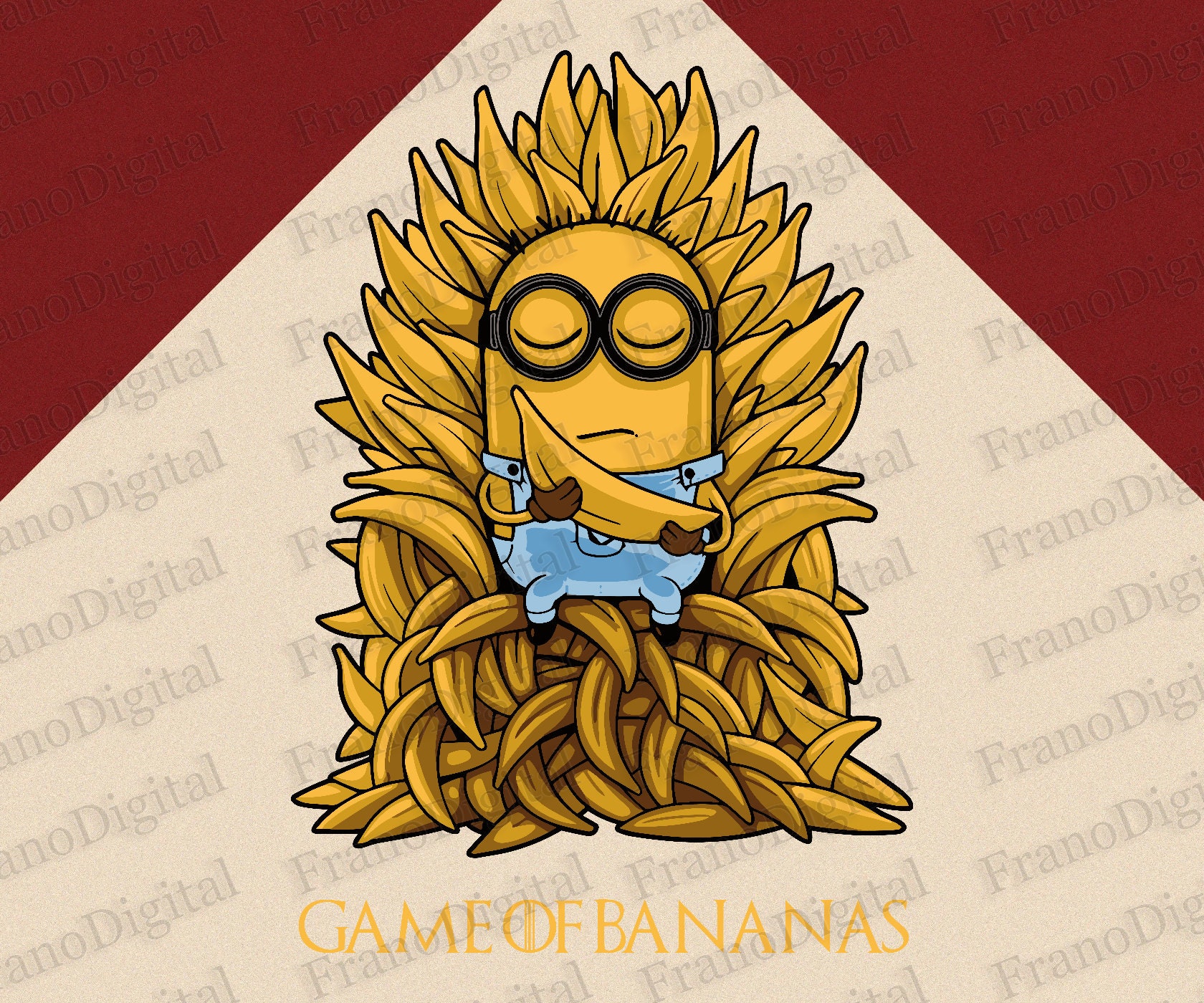 Exciting Digital Design of Minions Game of Bananas - Throne and Fanny ...