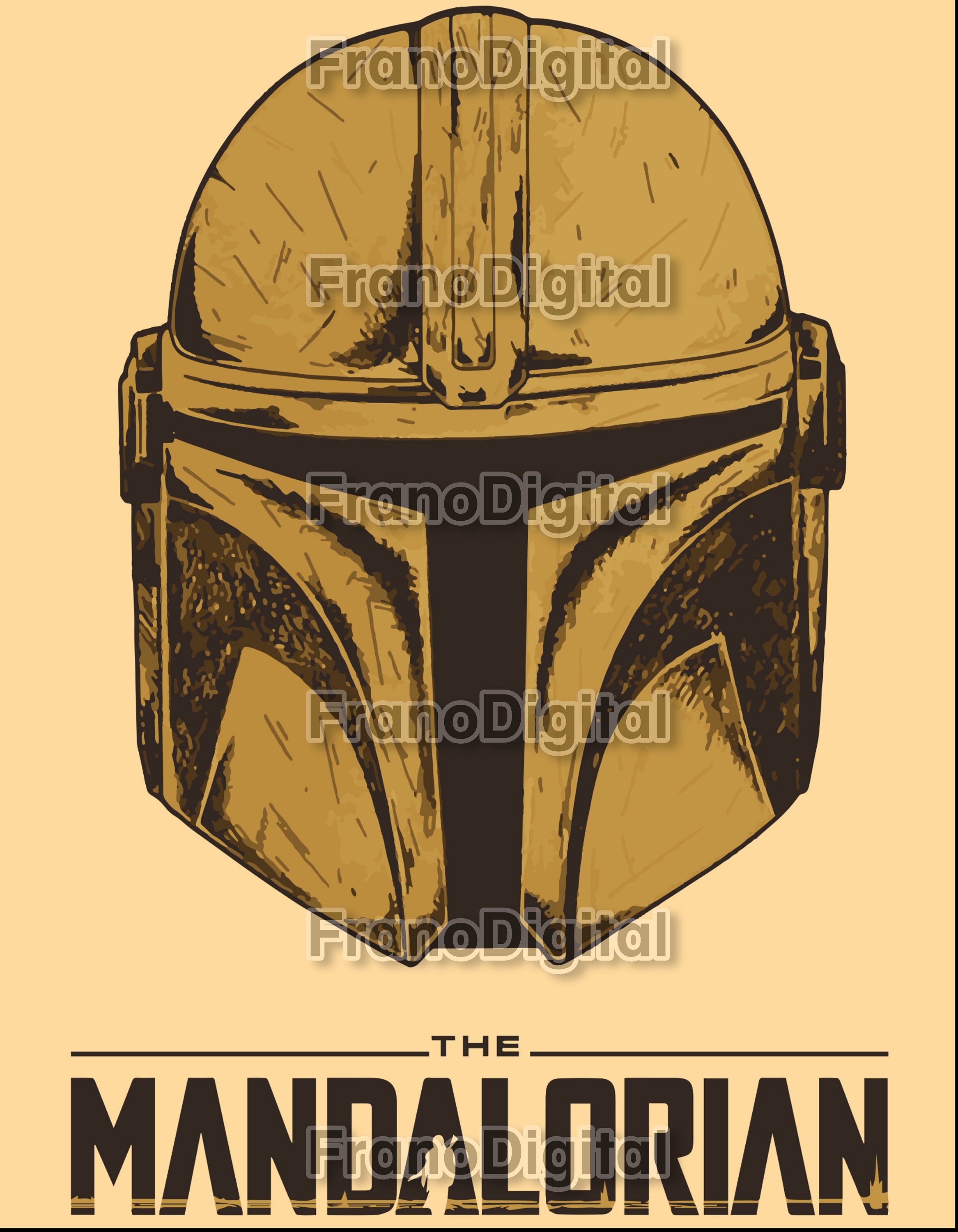Star Wars Mandalorian Helmet Armor Costume Sticker Svg Digital Design ...
