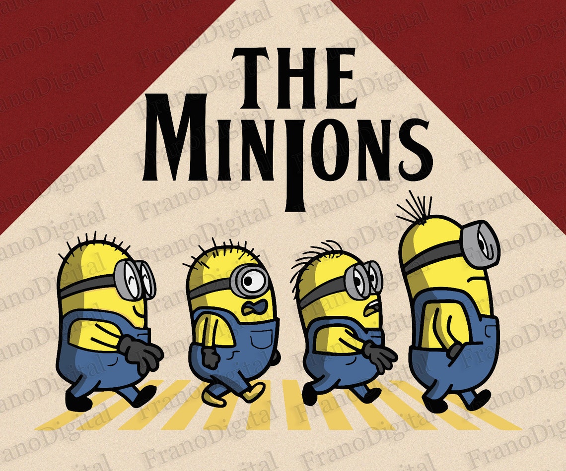 Minions Beatles Digital Design SVG, Funny Minions PNG for T-shirt ...