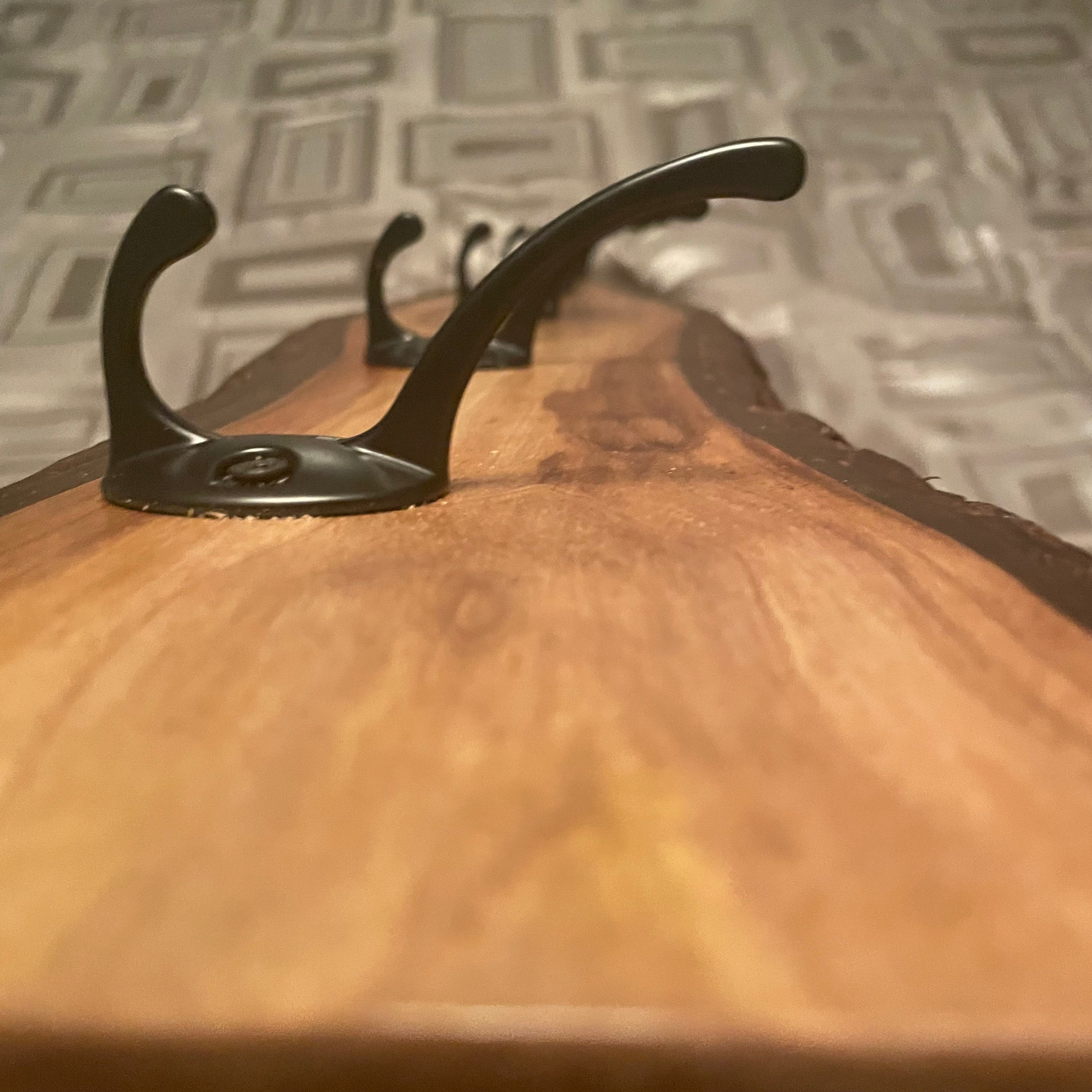 Live Edge Walnut Coat Rack/hook - Etsy