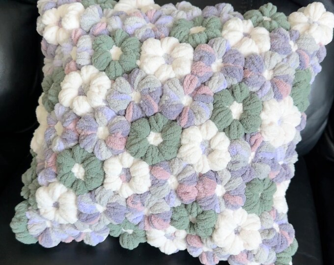 Flower Puff Throw Pillow - Etsy