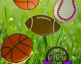Sports Team Sugar Cookies, Custom Made and Decorated by Hand, DELICIOUS ...