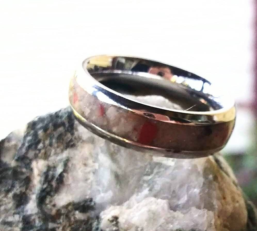 Puddingstone Bands in 6mm Width Inlayed by Hand in Your Choice of Metal ...