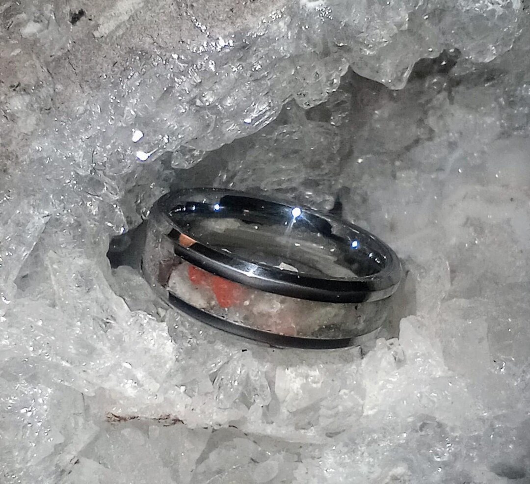 Puddingstone Bands in 6mm Width Inlayed by Hand in Your Choice of Metal ...