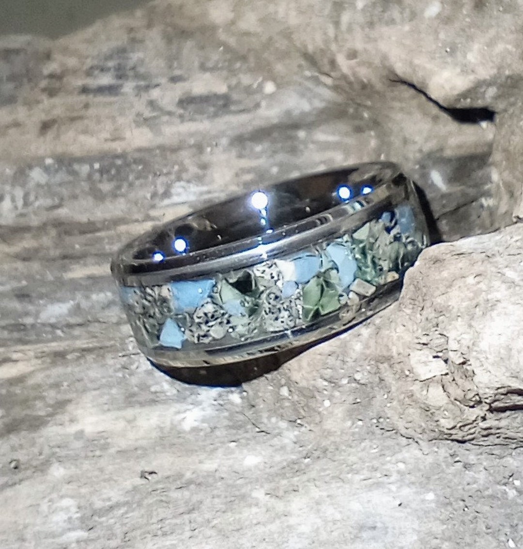 Isle Royal Greenstone, Yooperstone and Leland Blue Stone Inlaid Wedding ...
