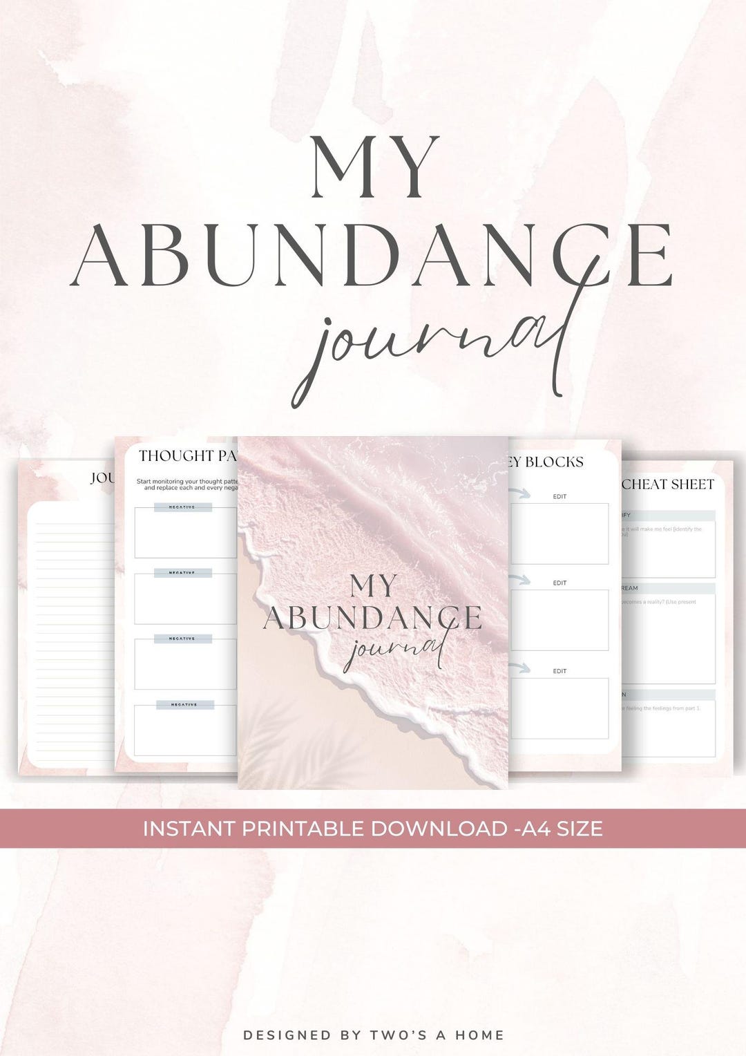 Abundance Planner: Manifestation Journal & Money Mindset Workbook (A4 ...