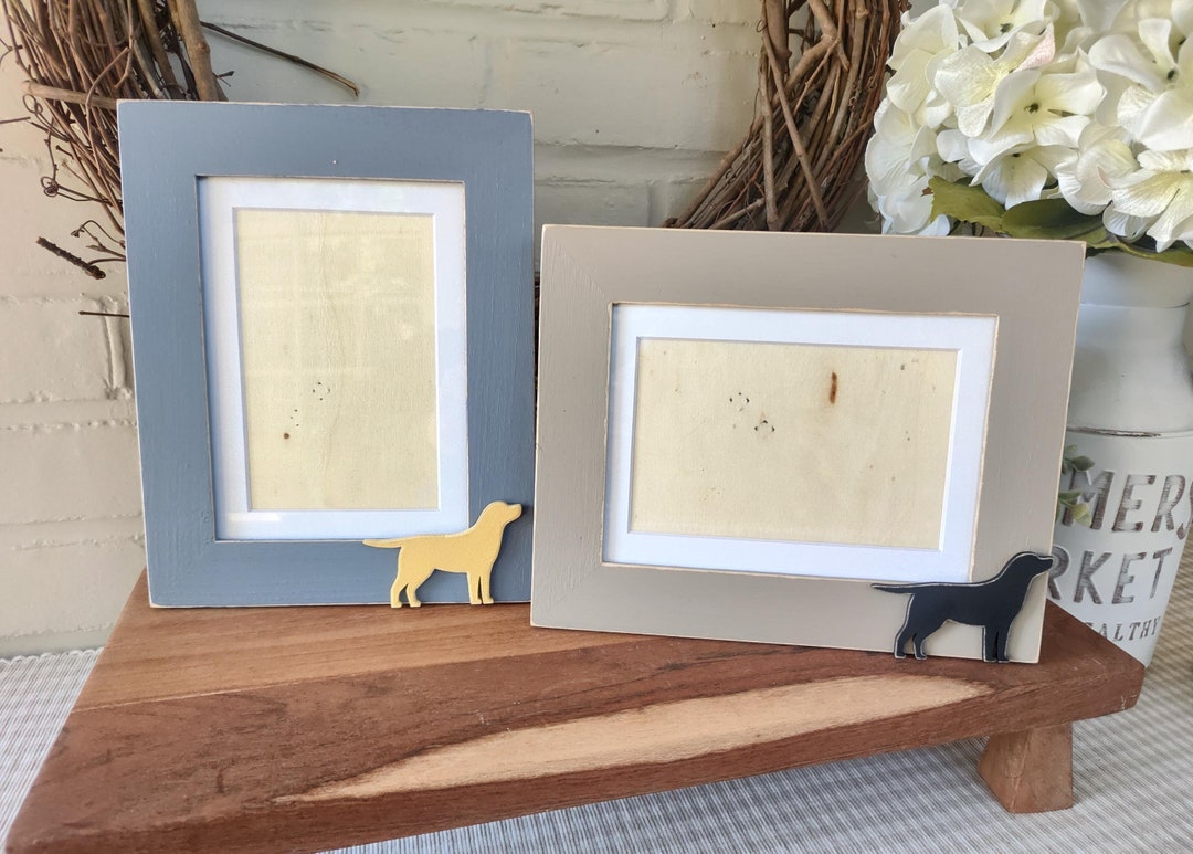Wood Picture Frame Labrador Retriever Frame Fits 5 X 7 or 4 X 6 Black ...