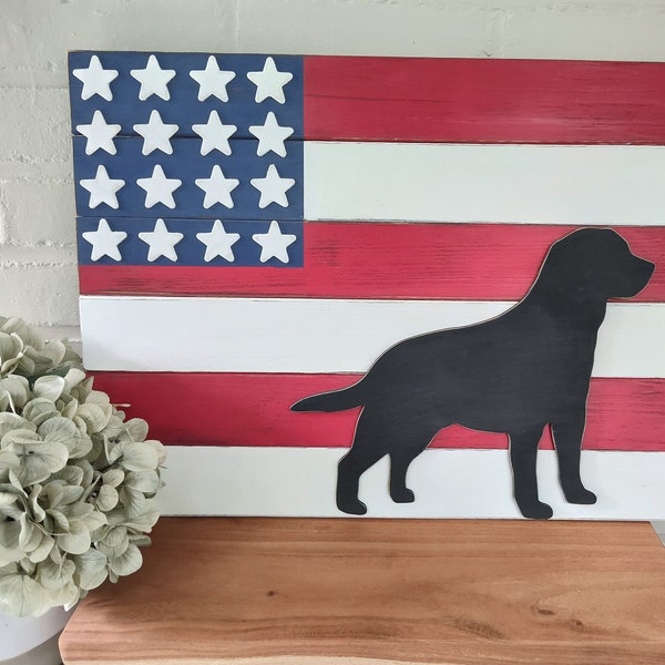Labrador American Flag - Etsy