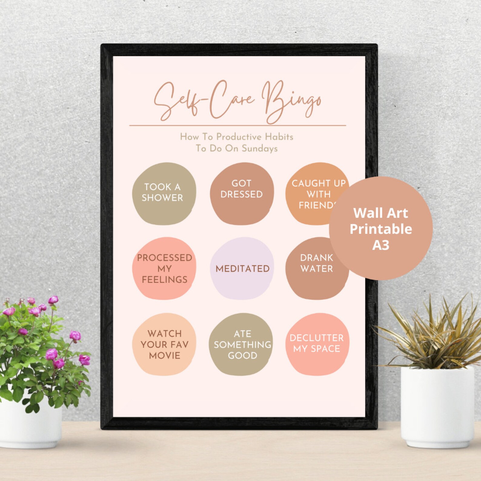Self Care Bingo Wellness Activity Worksheet Printable Mindfulness Self ...