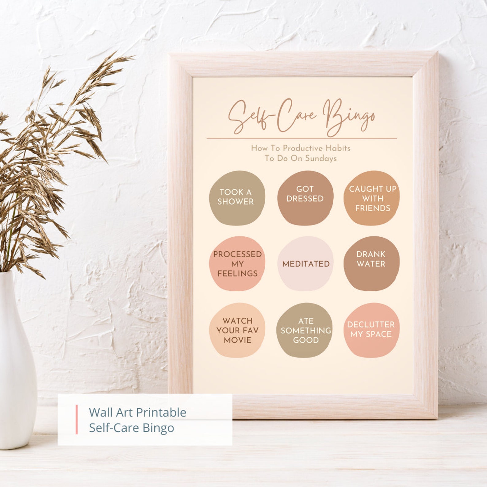 Self Care Bingo Wellness Activity Worksheet Printable Mindfulness Self ...