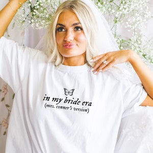 In My Bride Era Comfort Colors Shirt, Custom Bride Gift, Bridal Party ...