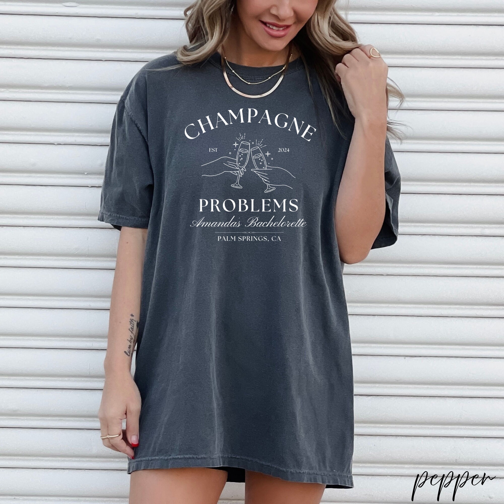 Champagne Problems Bachelorette Comfort Colors Shirt Custom - Etsy