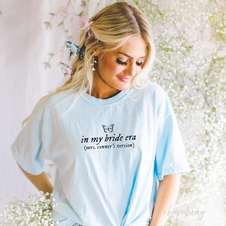 In My Bride Era Comfort Colors Shirt, Custom Bride Gift, Bridal Party ...