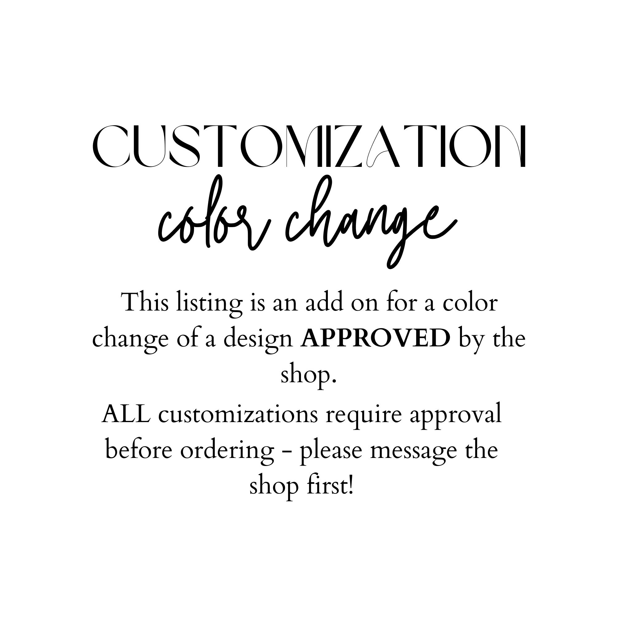 Custom Color Change of a Design - Etsy