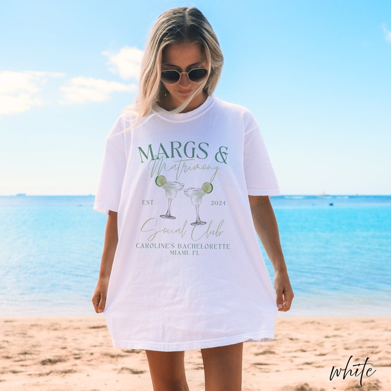 Margs and Matrimony Bachelorette Party Comfort Colors Shirt, Custom ...
