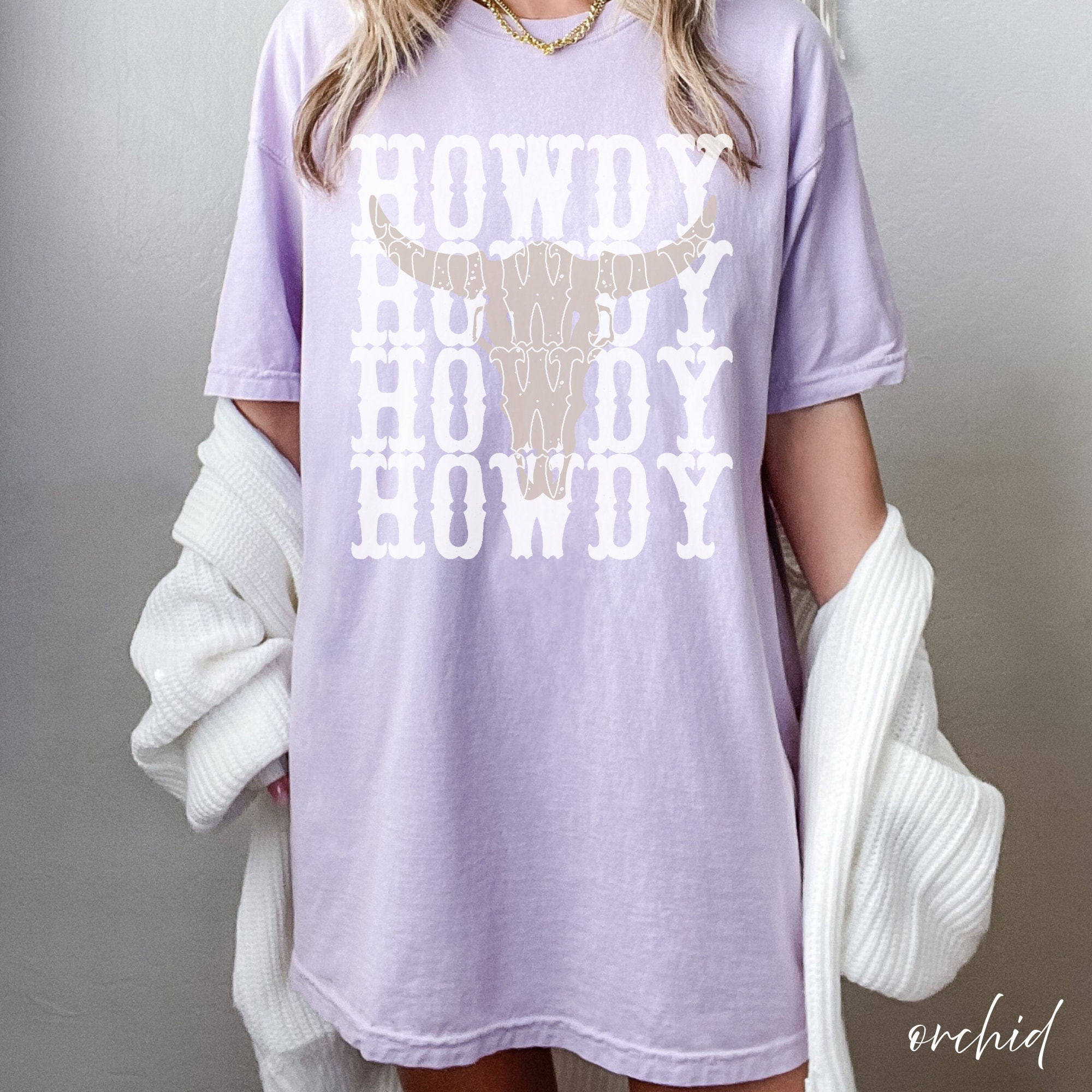 Howdy Shirt Comfort Colors Shirt, Oversized Cowgirl Graphic T Shirt ...