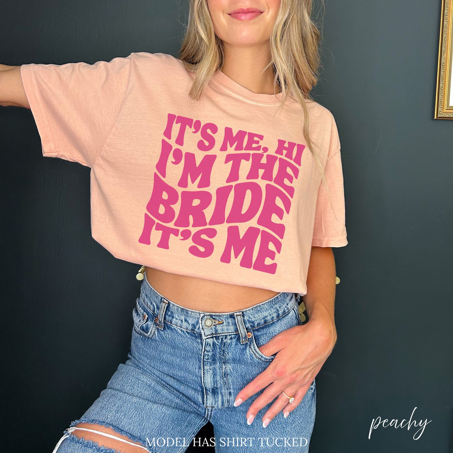 It's Me Hi, I'm the Bride, It's Me, Retro Bride Shirt, Bride Comfort ...