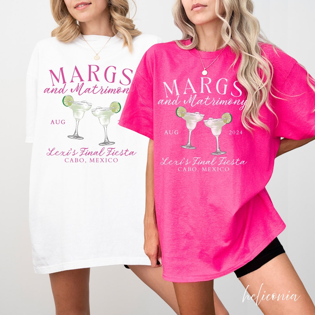 Margs and Matrimony Bachelorette Party Comfort Colors Shirt, Custom ...