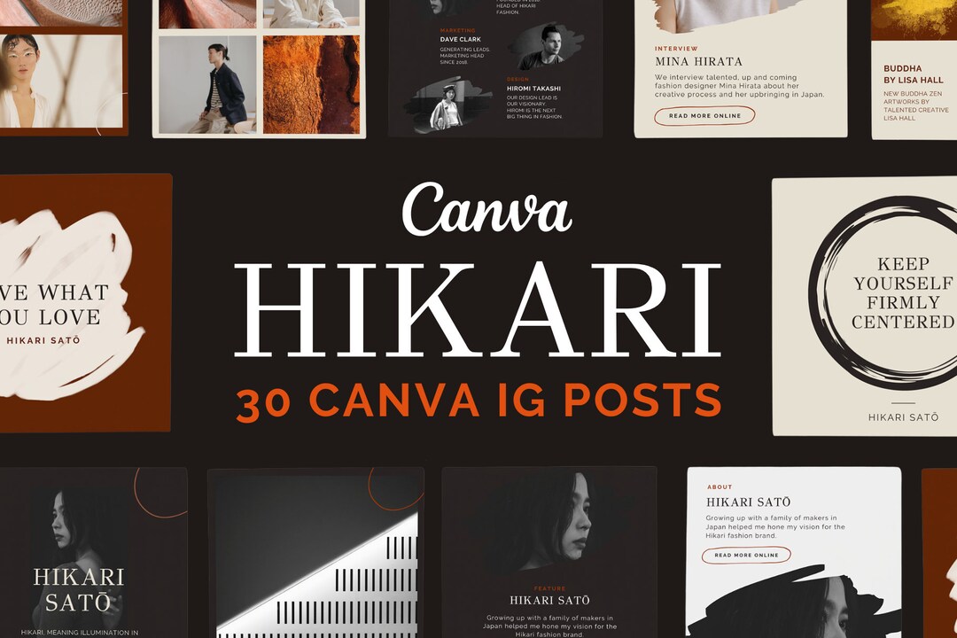 30 Canva Instagram IG Post Templates | Social Media Templates Editable ...