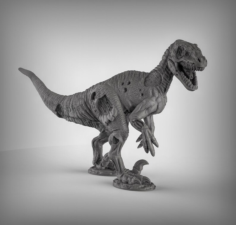 Zombie Raptor Figure Stl Dinosaur 3d Figure 3d Print File - Etsy