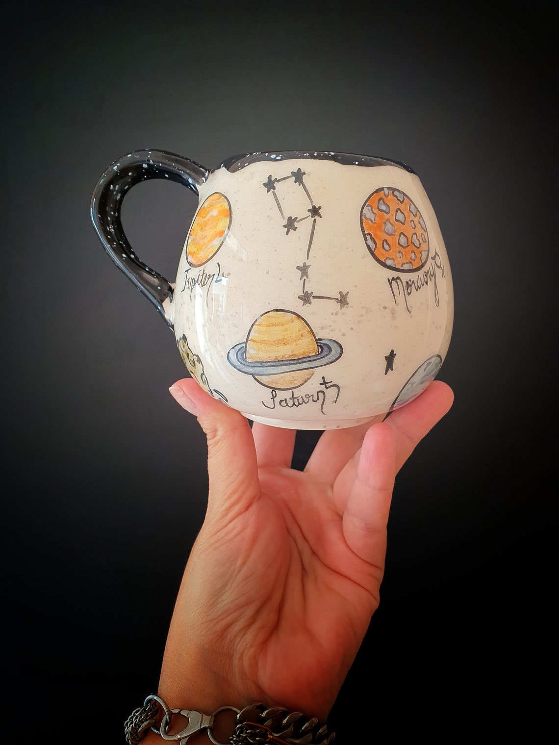 Personalized Zodiac Constellation Mug Space Mug Solar System | Etsy