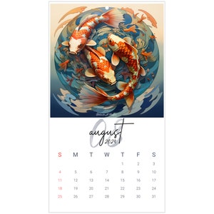 2024 Wall Calendar Fractal Surrealism Koi Fish - Etsy