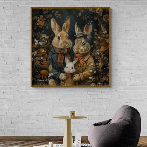 Peter Rabbit and Family. Easter Bunny Field of Spring Flowers Download ...