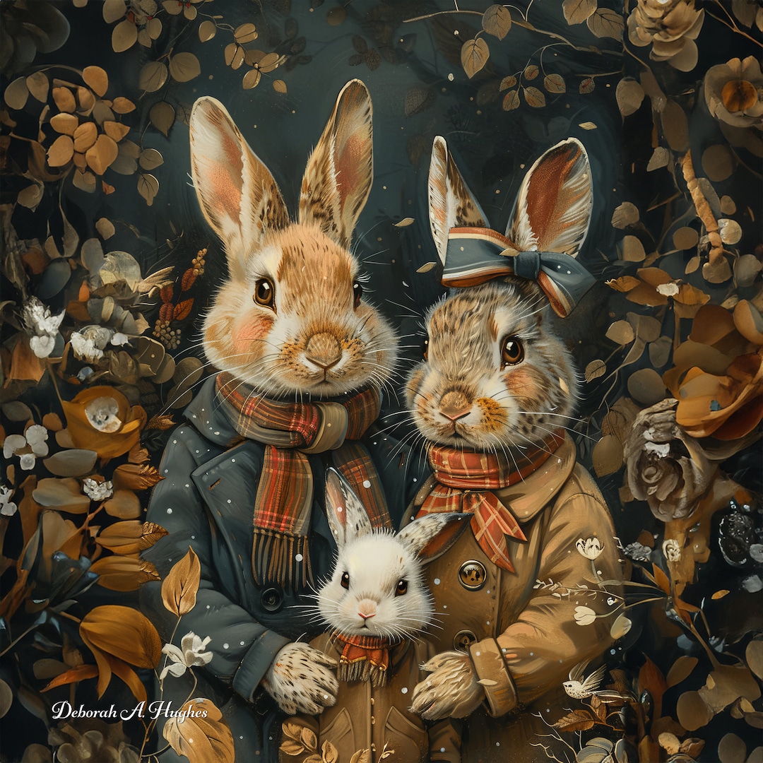 Peter Rabbit and Family. Easter Bunny Field of Spring Flowers Download ...